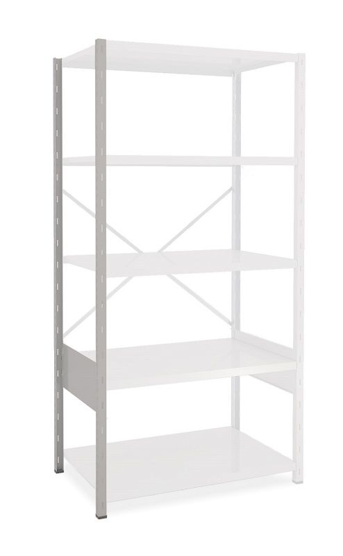 Lagerhylla Gerdmanshyllan Hyllgavelstege, öppen, DxH 600x1960, vit ...